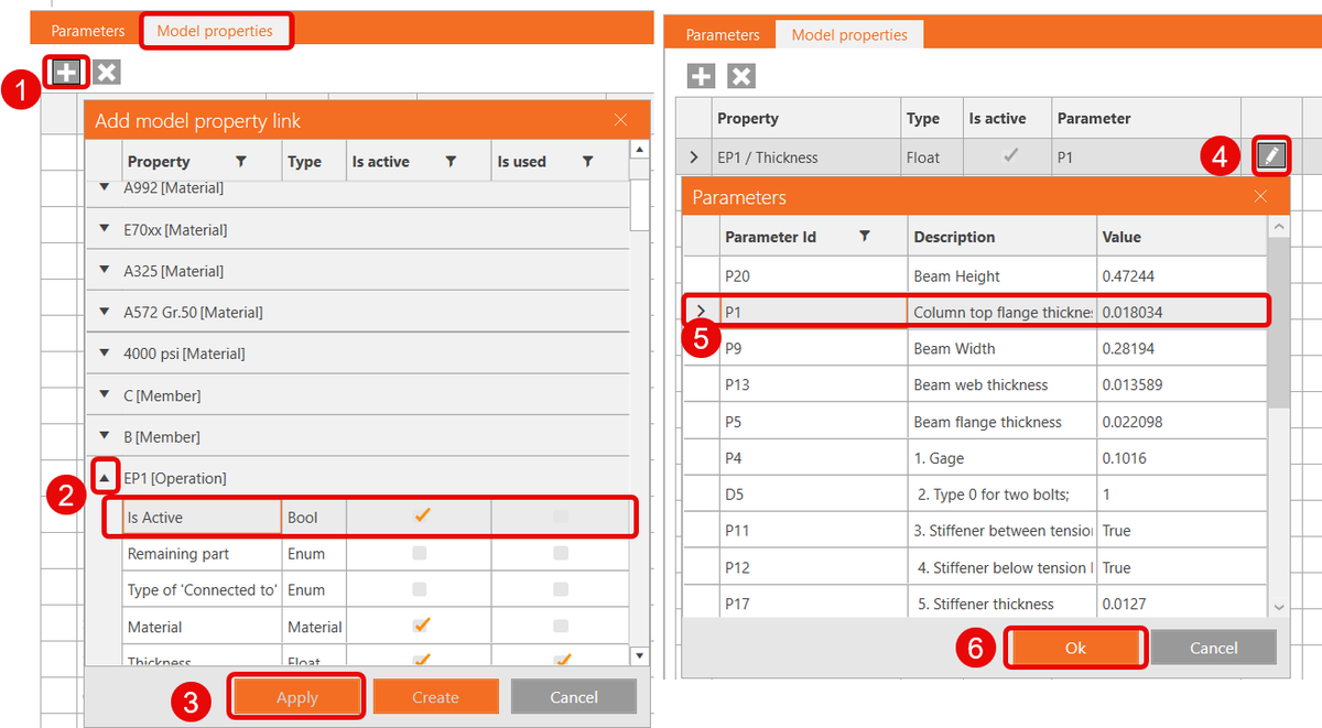 Parametric design in IDEA StatiCa Connection - Flush moment end plate connections | IDEA StatiCa